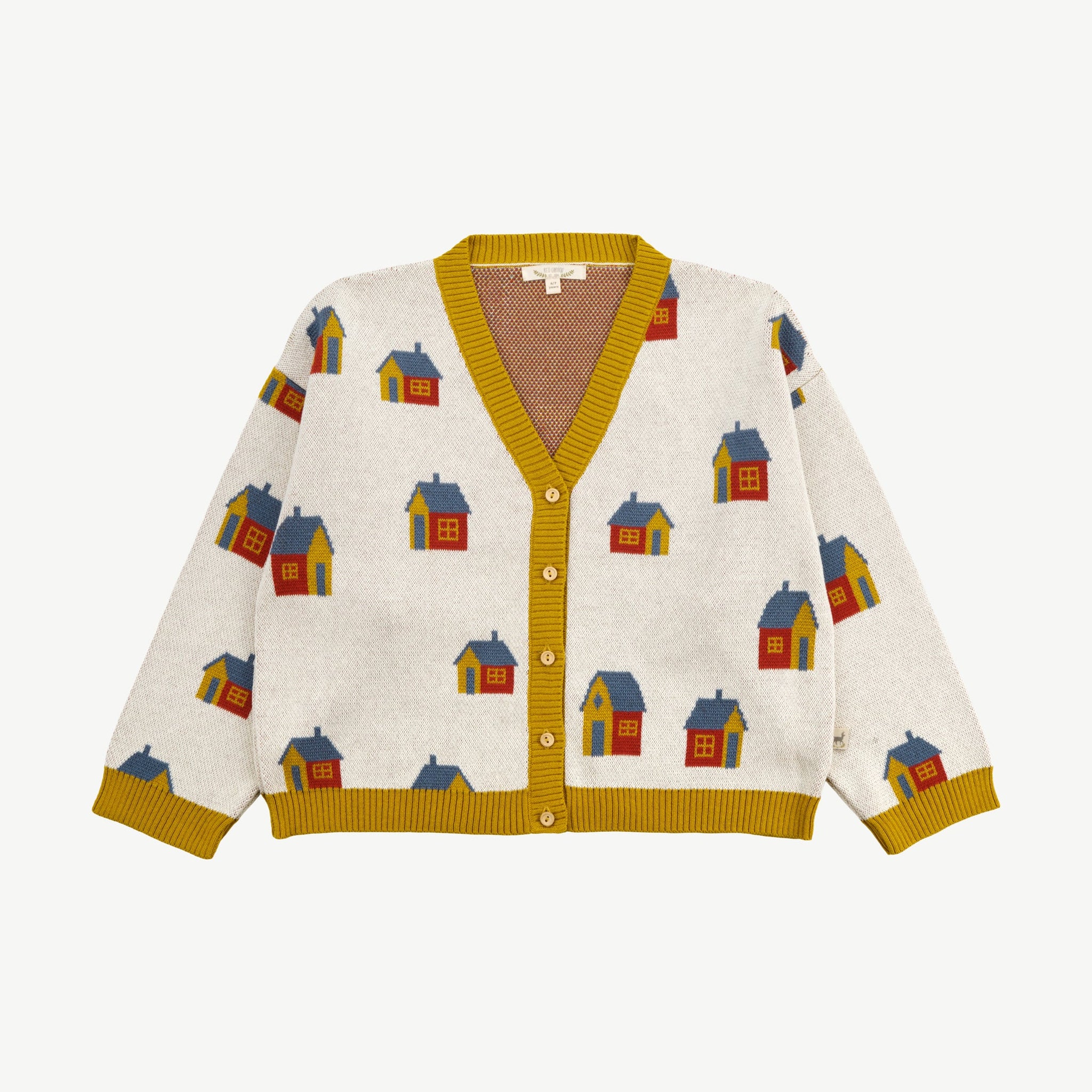 Knit Cardigan - Tiny Houses Ivory